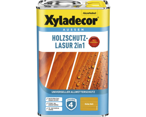 XYLADECOR Holzschutzlasur 2in1 außen eiche hell 4 l | HORNBACH