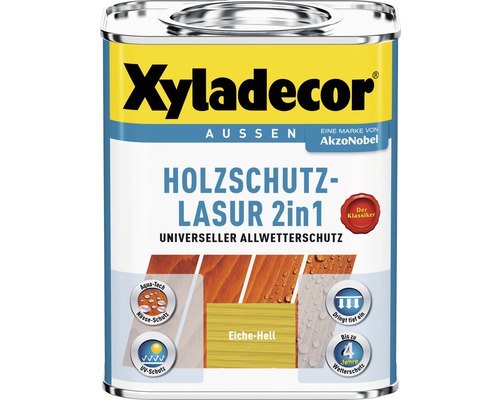 Xyladecor Holzschutzlasur eiche hell 750 ml | HORNBACH