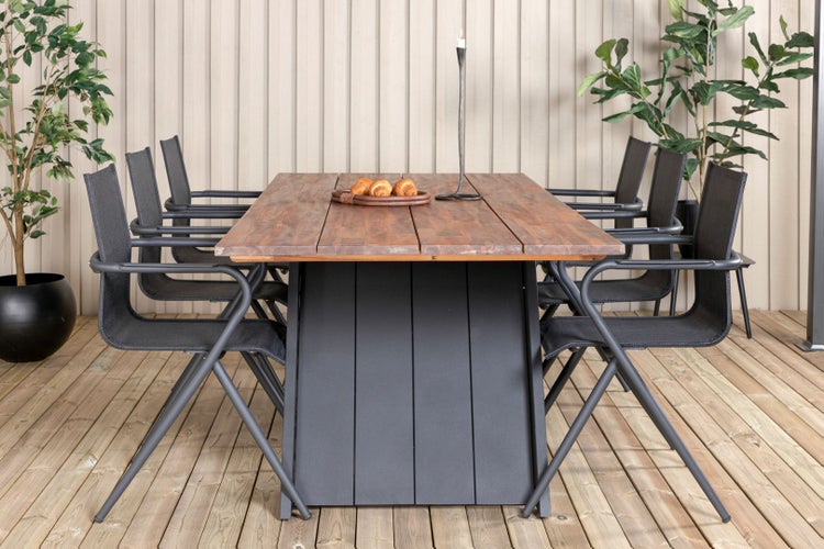 Doory Gartenset Tisch 100x250cm und 6 Stühle Alina | HORNBACH