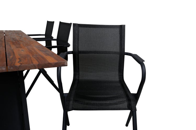 Doory Gartenset Tisch 100x250cm und 6 Stühle Alina | HORNBACH