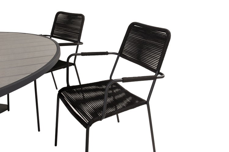 Parma Gartenset Tisch Ø140cm und 6 Stühle ArmlehneS | HORNBACH