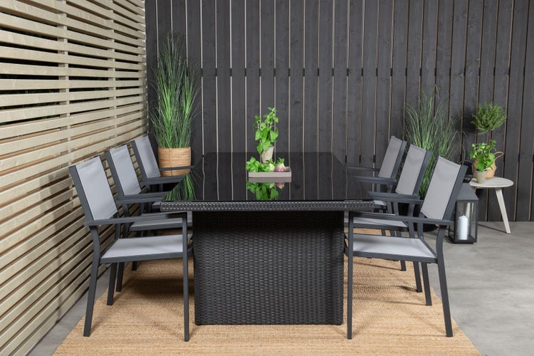 Padova Gartenset Tisch 200x100cm, 6 Stühle Copacabana, | HORNBACH