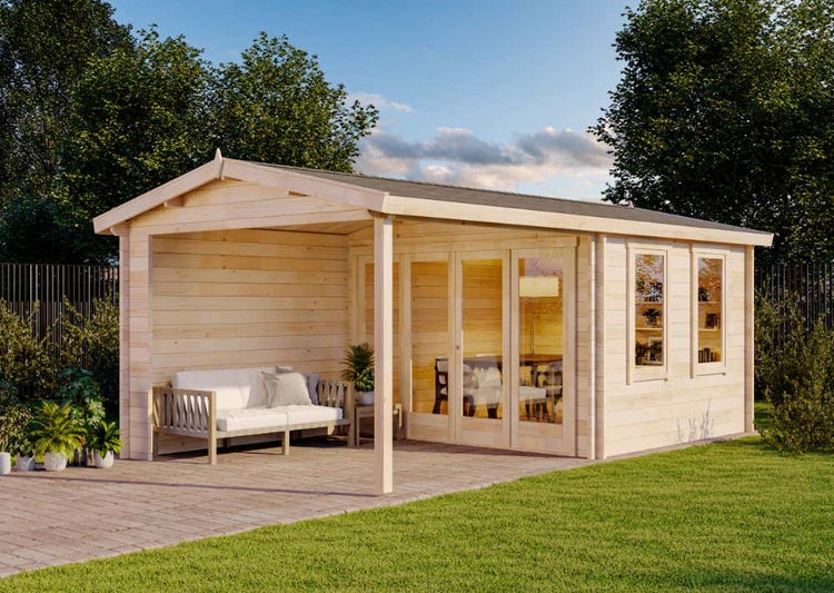 Alpholz Gartenlounge Graz-44 ISO Gartenhaus aus Holz, | HORNBACH