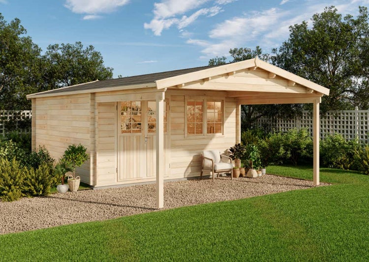 Alpholz Gartenhaus Jakob-44 ISO Gartenhaus aus Holz in | HORNBACH