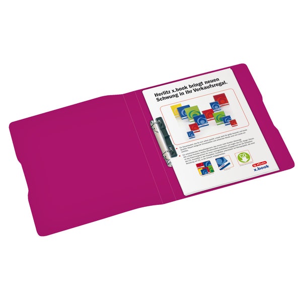 Herlitz 11205747 - Ringbuch PP A4 2 Ringe 16mm, Opak Beere | HORNBACH