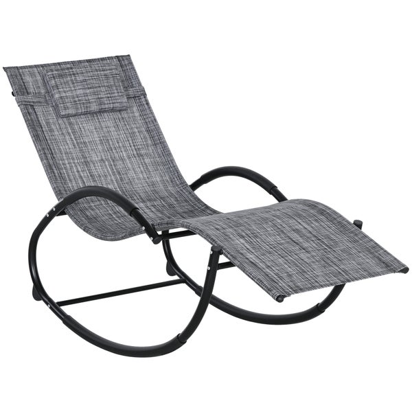 Outsunny Schaukelliege, Gartenliege mit Kopfkissen, 155 x | HORNBACH