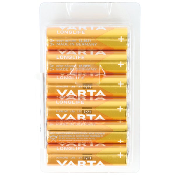 Varta Batterie Alkaline, Mignon, AA, LR06, 1.5V Longlife, | HORNBACH