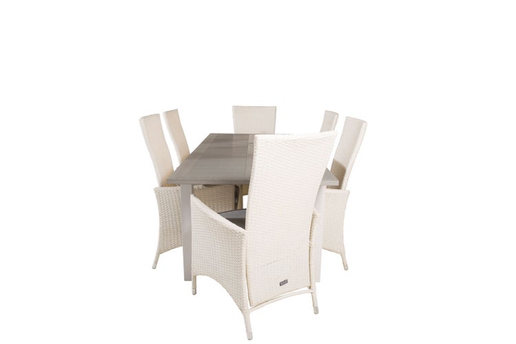 Albany Gartenset Tisch 90x152/210cm und 6 Stühle Padova | HORNBACH
