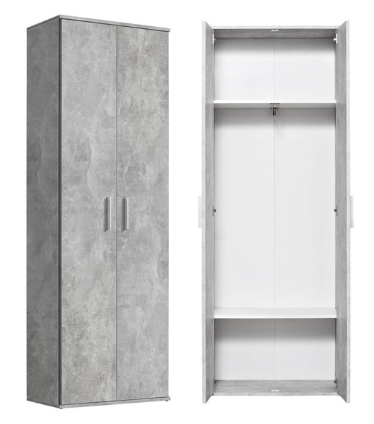 mokebo Garderobenschrank in Grau 'Der Lange', Flurschrank | HORNBACH