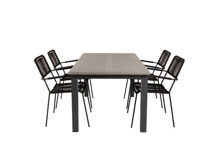 Albany Gartenset Tisch 100x160/240cm und 4 Stühle S | HORNBACH