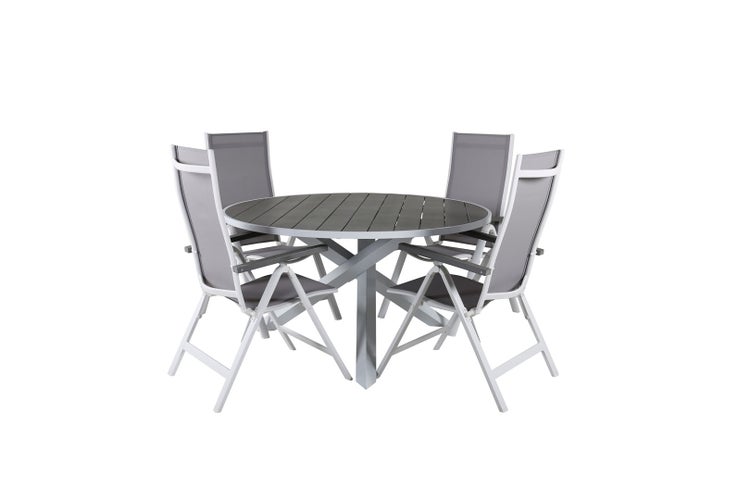 Parma Gartenset Tisch Ø140cm und 4 Stühle L5pos Albany | HORNBACH