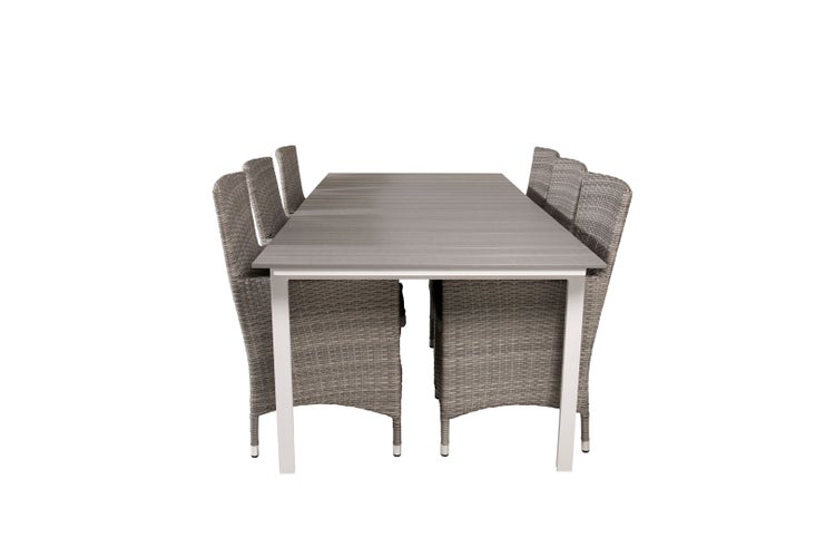 Levels Gartenset Tisch 100x229/310cm und 6 Stühle Malin | HORNBACH