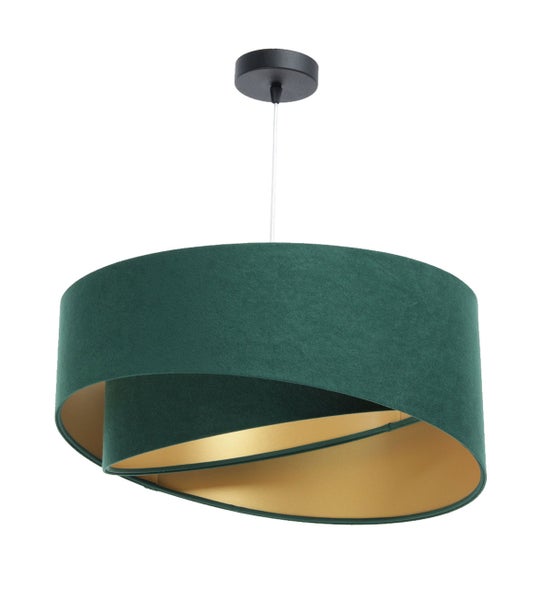 Pendelleuchte Hängeleuchte Henny P Velours green & gold Ø | HORNBACH