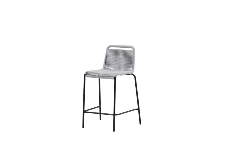 Lindos Garten Barhocker stapelbar hellgrau. 2er Set | HORNBACH