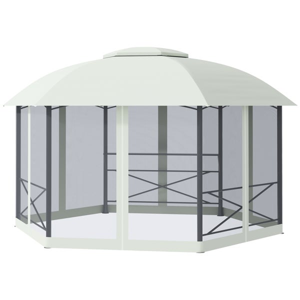 Outsunny Pavillon, mit zweistufigem Dach, wasserabweisend, | HORNBACH