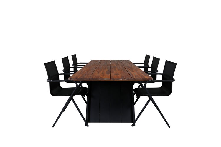 Doory Gartenset Tisch 100x250cm und 6 Stühle Alina | HORNBACH