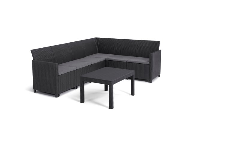Keter Marie Eck-Loungeset + Orlando Tisch - 6 Personen - | HORNBACH