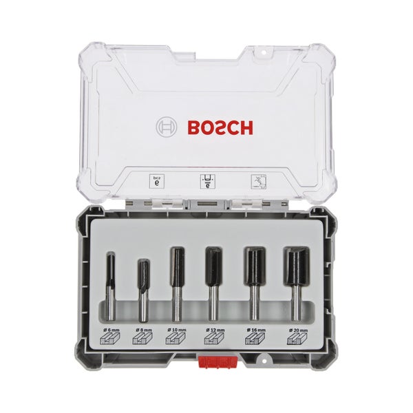 Bosch 6tlg. Nutfräser-Set 6mm Schaft - 2607017465 | HORNBACH