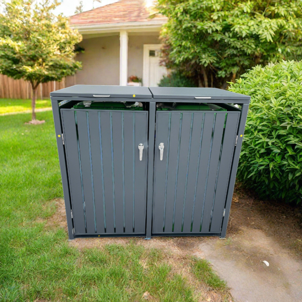 My Mülltonne DIRITTO Mülltonnenbox 2er Modell, anthrazit | HORNBACH