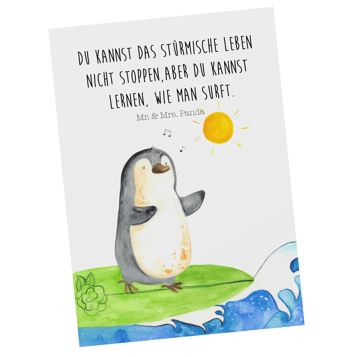Mr. & Mrs. Panda Postkarte Pinguin Surfer - Weiß | HORNBACH Mr. & Mrs. Panda Postkarte Pinguin Surfer - Weiß | HORNBACH