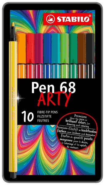 STABILO Filzstifte Premium Pen 68 ARTY, 10er Metalletui | HORNBACH
